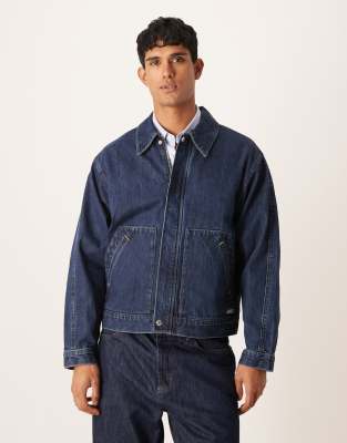 Chaqueta vaquera de estilo worker con lavado azul añil de Calvin Klein ...