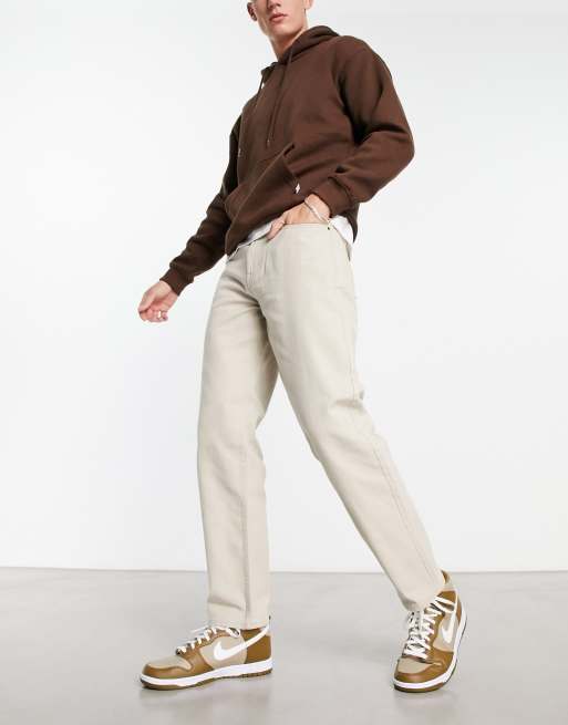 Chinos Color Piedra De Corte Recto Con Bolsillos De New Look Asos