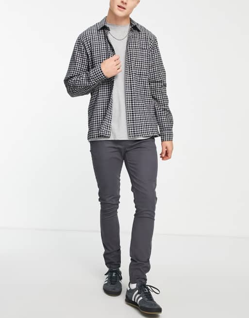 Chinos Gris Carbón De Corte Superpitillo De Asos Design Asos