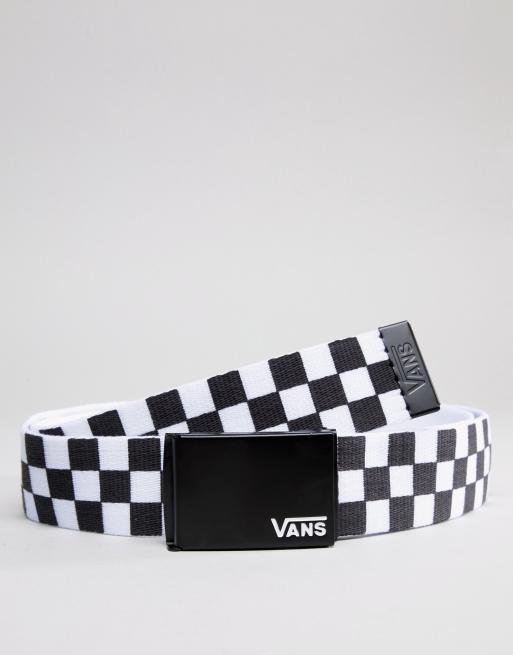 Cinturón De Cincha Blanco Y Negro A Cuadros Dameros Deppster Ii De Vans
