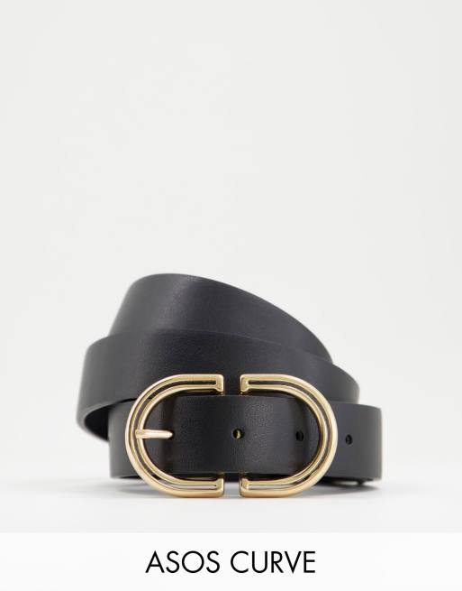 Cinturón Negro Para Cintura Y Cadera De Asos Design Curve Asos