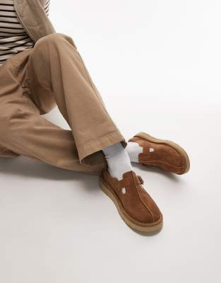 Clarks – Solsbury – Mörkbruna mules i mocka | ASOS