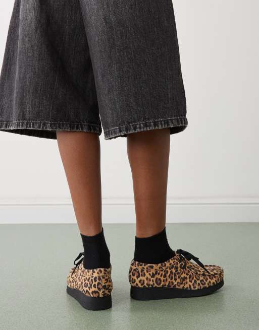 Clarks Wallabee EVOsh shoe in leopard print suede | ASOS