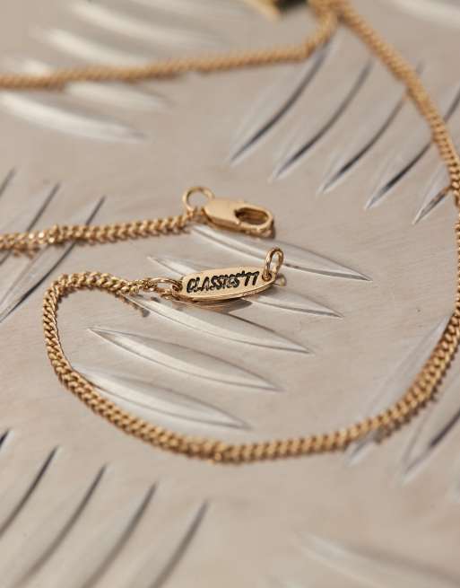 Classics 77 all seeing eye square pendant chain necklace in gold | ASOS