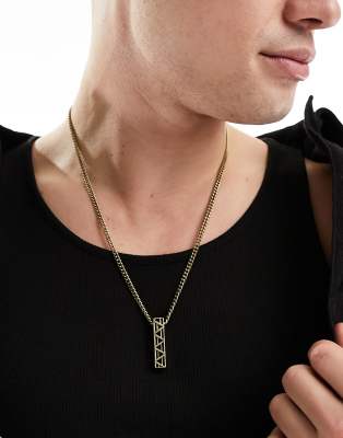 Classics 77 elemental bar pendant necklace in gold | ASOS