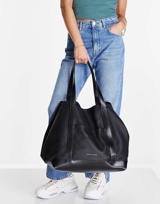 Claudia Canova large slouch tote bag in black | ASOS Claudia Canova large slouch tote bag in black | ASOS