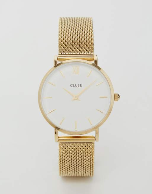 Cluse | CLUSE - Minuit CL30010 - Montre avec bracelet en maille - Doré