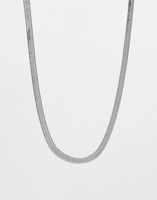 Collar mediano plateado con diseño de cola de topo de ASOS DESIGN | ASOS