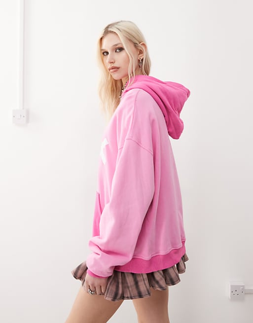COLLUSION acid wash faded hoodie in pink | ASOS COLLUSION acid wash faded hoodie in pink | ASOS