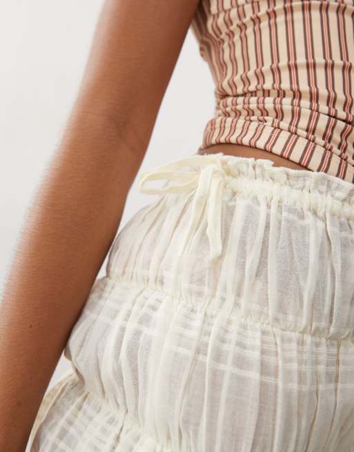 COLLUSION beach bloomer shorts in cream | ASOS