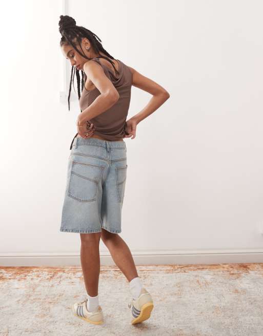 COLLUSION denim loose jorts in vintage wash | ASOS