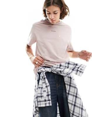 COLLUSION Logo printed t-shirt in dusty pink | ASOS