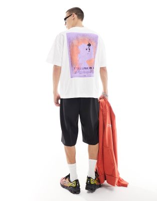 COLLUSION logo t-shirt with graphic back print in white | ASOS