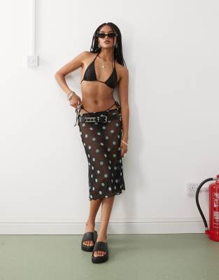 COLLUSION mix and match triangle bikini top and bottoms in black | ASOS