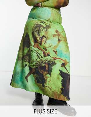 COLLUSION Plus - Jupe longue à imprimé Renaissance - Multicolore | ASOS