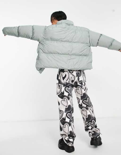 COLLUSION puffer jacket in charcoal gray | ASOS