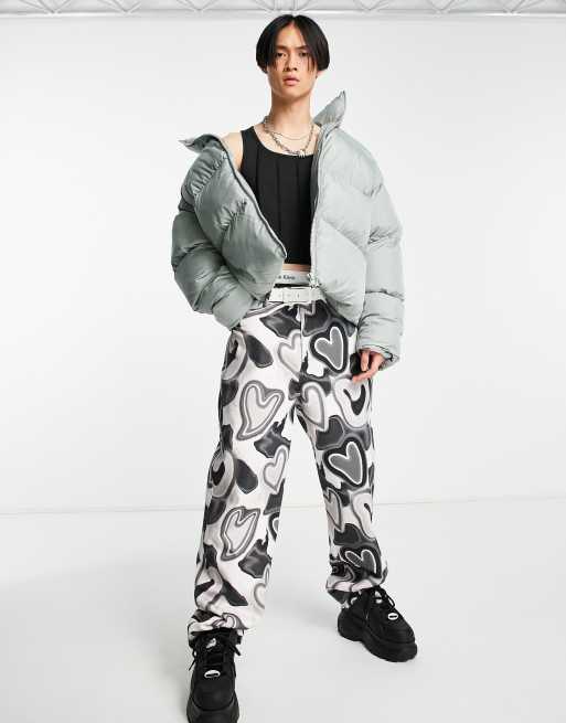 COLLUSION puffer jacket in charcoal gray | ASOS