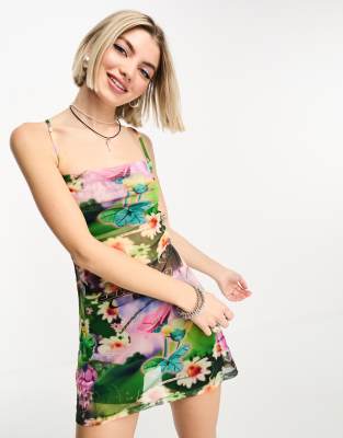 COLLUSION - Robe nuisette courte style festival à imprimé champêtre - Multicolore | ASOS