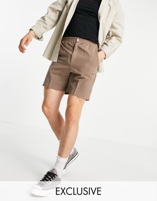 COLLUSION smart short in brown | ASOS