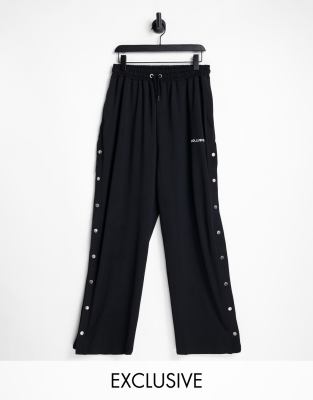 COLLUSION super wide leg trackies with poppers | ASOS