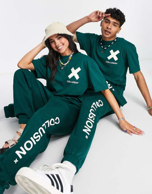 COLLUSION - T-shirt à logo - Vert foncé | ASOS