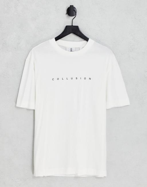 COLLUSION - T-shirt avec logo - Écru | ASOS