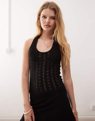 COLLUSION - Top dos nu en dentelle - Noir | ASOS