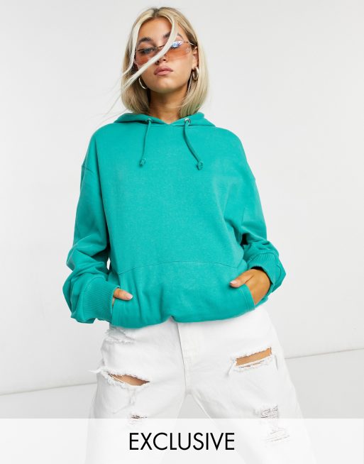 Collusion Unisex Hoodie In Teal Asos