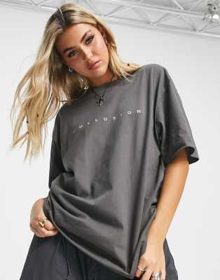 COLLUSION Unisex logo t-shirt in dark green | ASOS