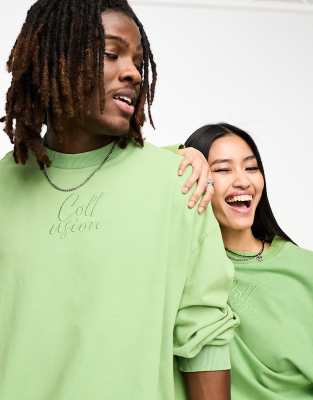 COLLUSION unisex oversized sweatshirt in green | ASOS