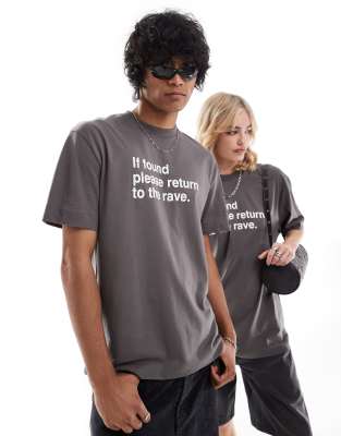 COLLUSION Unisex slogan t-shirt raver | ASOS