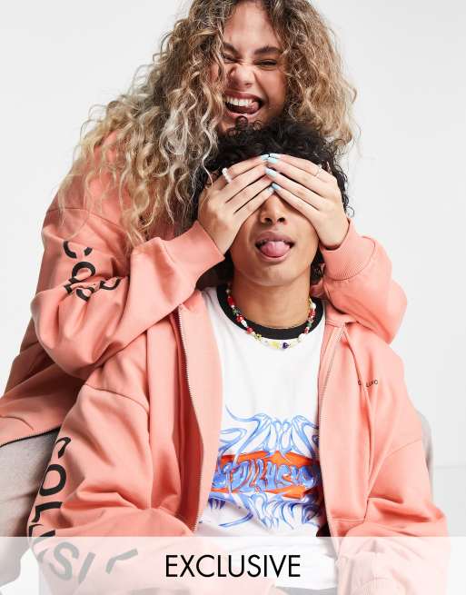 Collusion Unisex Sweat à Capuche Ultra Oversize à Logo Imprimé