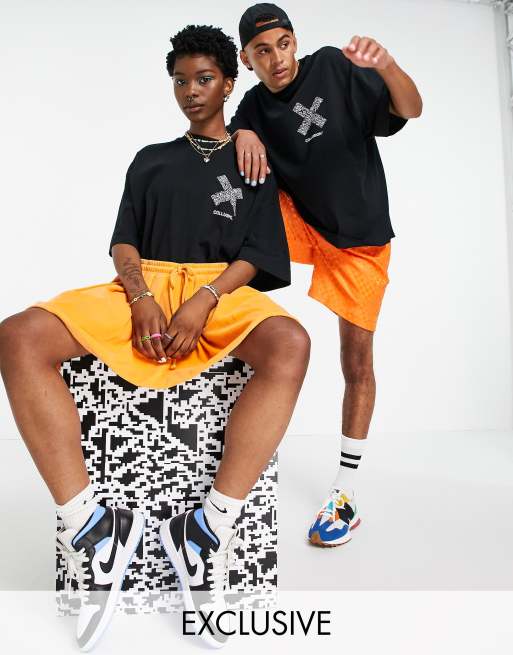COLLUSION x EXIST LOUDLY Unisex – Oversize-T-Shirt in Schwarz mit Print, Kombiteil | ASOS