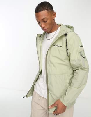 Columbia Doverwood crinkle utility windbreaker in khaki Exclusive at ...