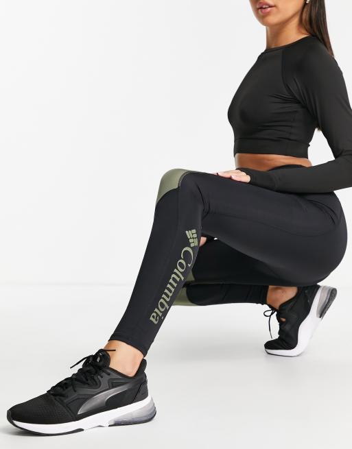 Columbia - Lodge - Legging color block - Noir/vert | ASOS