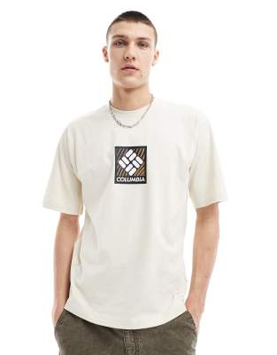 Columbia Reventure box logo t-shirt in chalk | ASOS