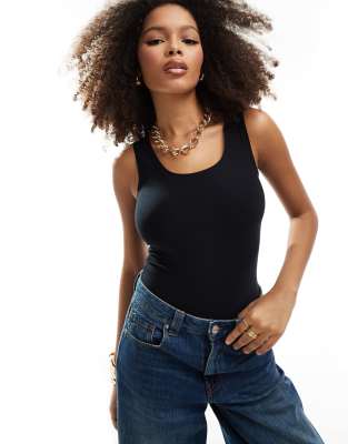 Commando butter feel scoop neck bodysuit in black | ASOS