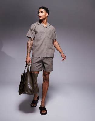 Conjunto playero gris texturizado de South Beach | ASOS