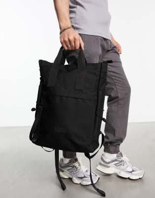 Consigned – Rucksack in Schwarz mit elastischem Detail | ASOS