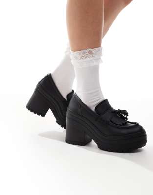 Converse - Chuck 70 De Luxe - Sorte loafers med hæle | ASOS