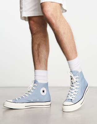 Converse Chuck 70 Fall Tone Hi sneakers in light blue | ASOS