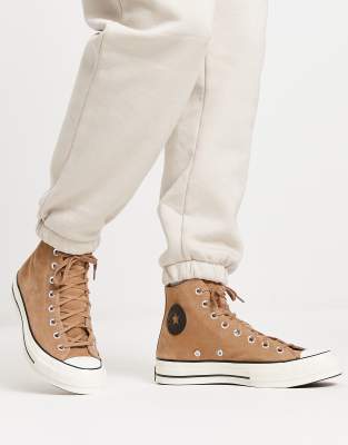Converse Chuck 70 Hi suede sneakers in sand dune | ASOS