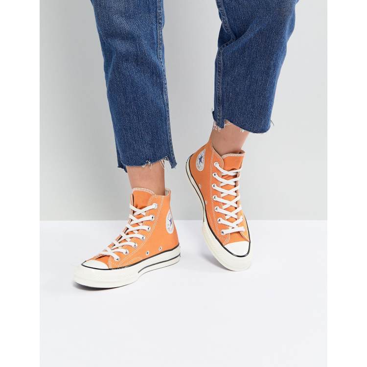 Orange Converse High Tops