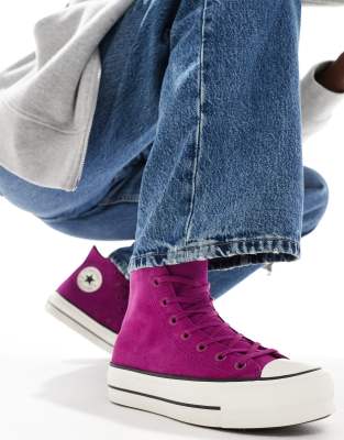 Converse Chuck Taylor All Star Hi Lift sneakers in purple | ASOS