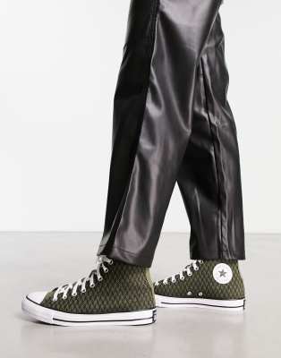 Converse Chuck Taylor - All Star Hi - Sneakers met visgraatmotief in ...