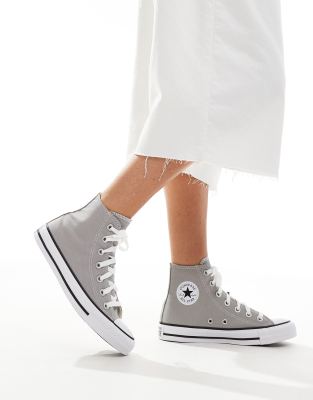Converse Chuck Taylor All Star Hi trainers in grey | ASOS