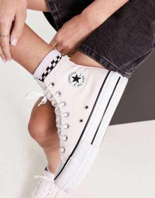 Converse Chuck Taylor All Star Lift Hi platform trainers in pink | ASOS