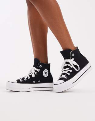 Converse - Chuck Taylor All Star Lift Hi - Sneakers alte nere con suola ...