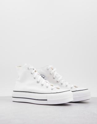 Converse Chuck Taylor All Star Lift Hi trainers in white | ASOS