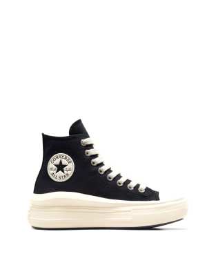 Converse Chuck taylor all star move platform large star in black ...